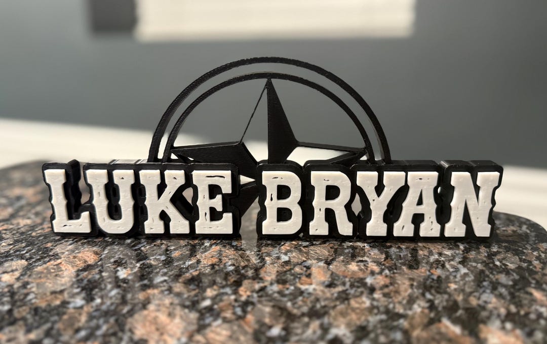Luke Bryan 3D Custom Logo - Etsy
