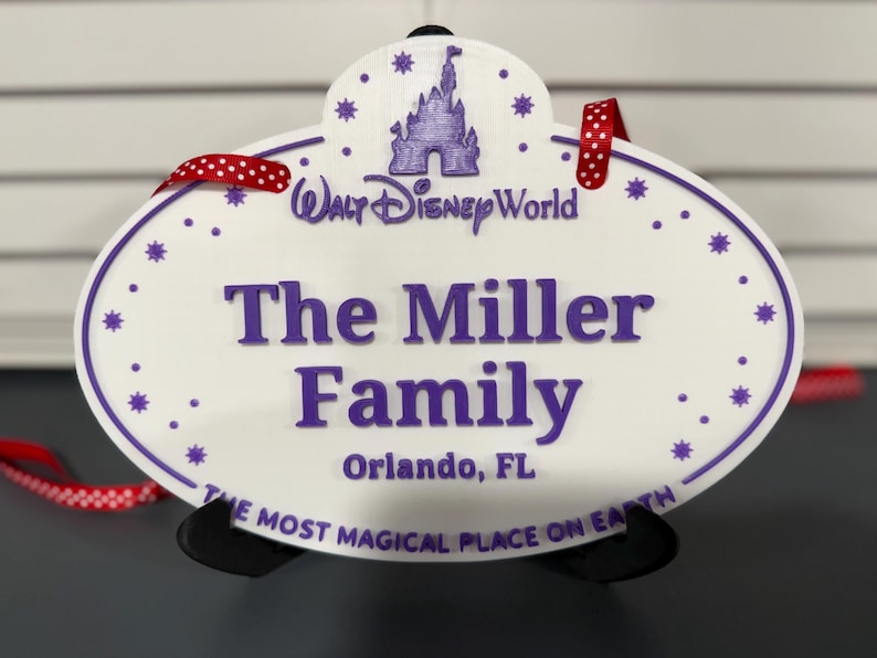 Disney World Stroller Name Plates Personalized With Ribbons - Etsy