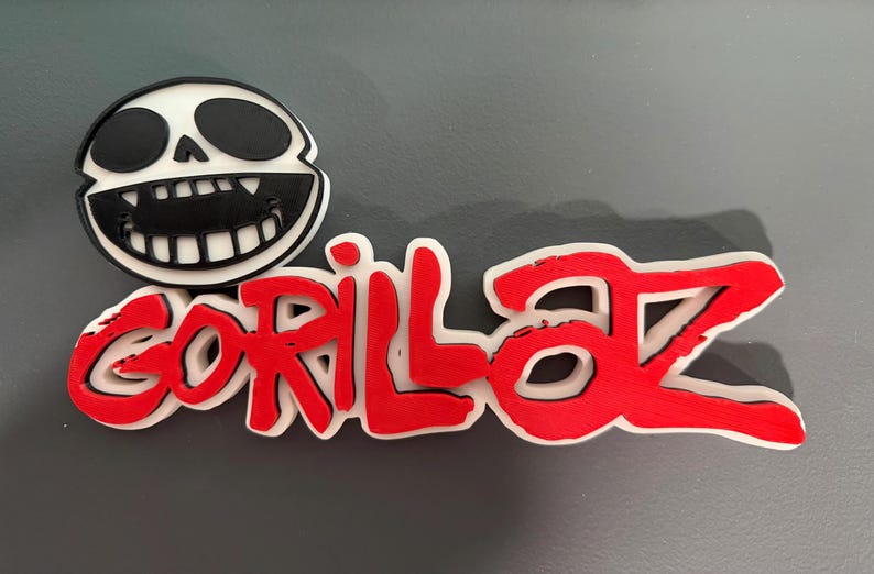 Gorillaz Fan Created Logo 3D Printed - Etsy