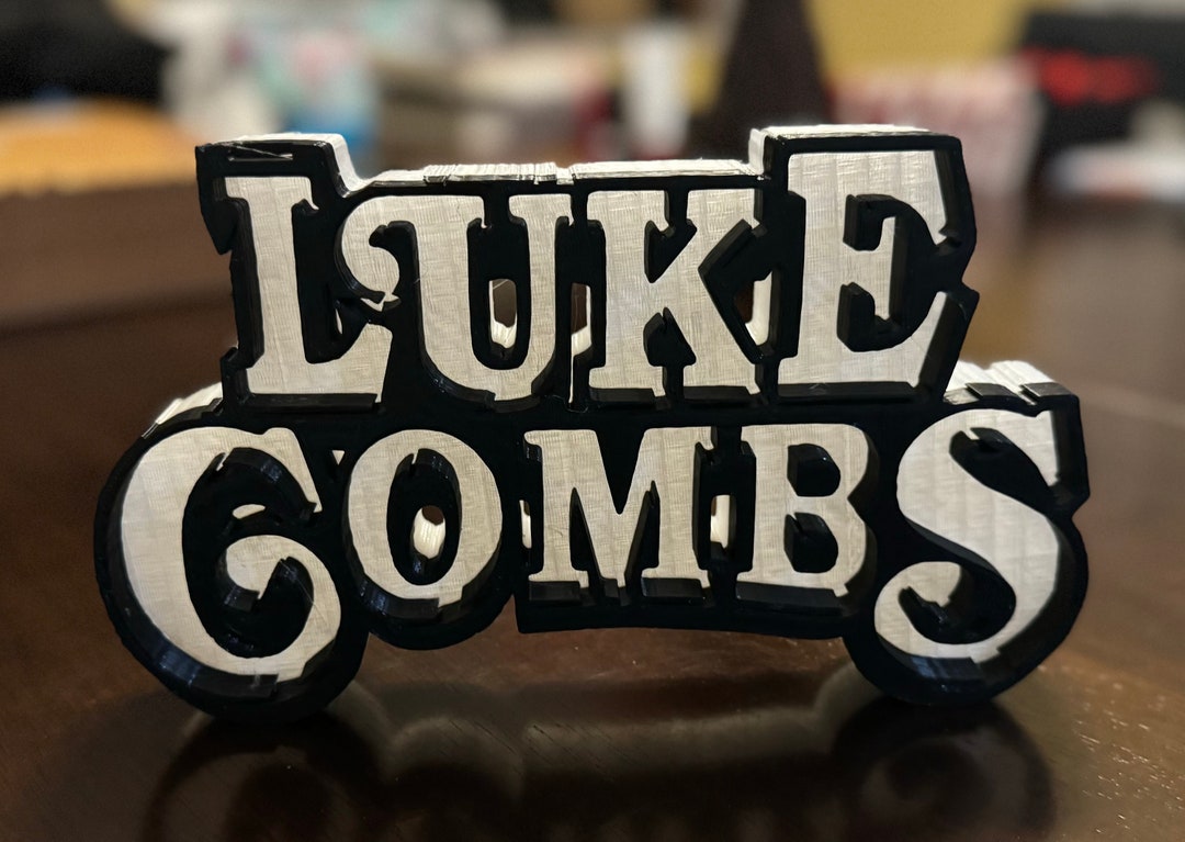 Luke Combs 3D Custom Logo - Etsy