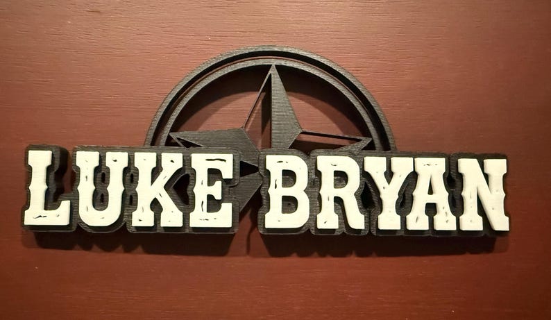 Luke Bryan 3D Custom Logo - Etsy