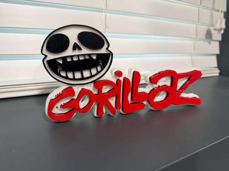 Gorillaz Fan Created Logo 3D Printed - Etsy