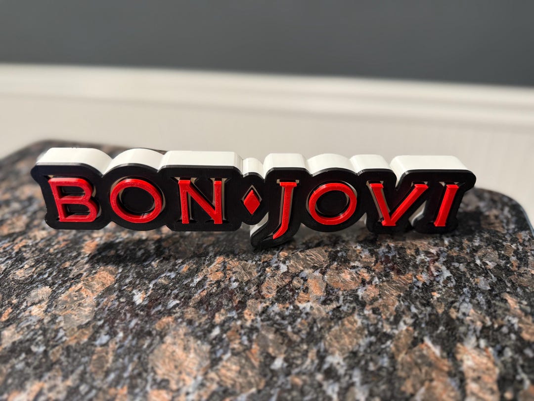 Bon Jovi Fan Created 3D Printed Logo - Etsy