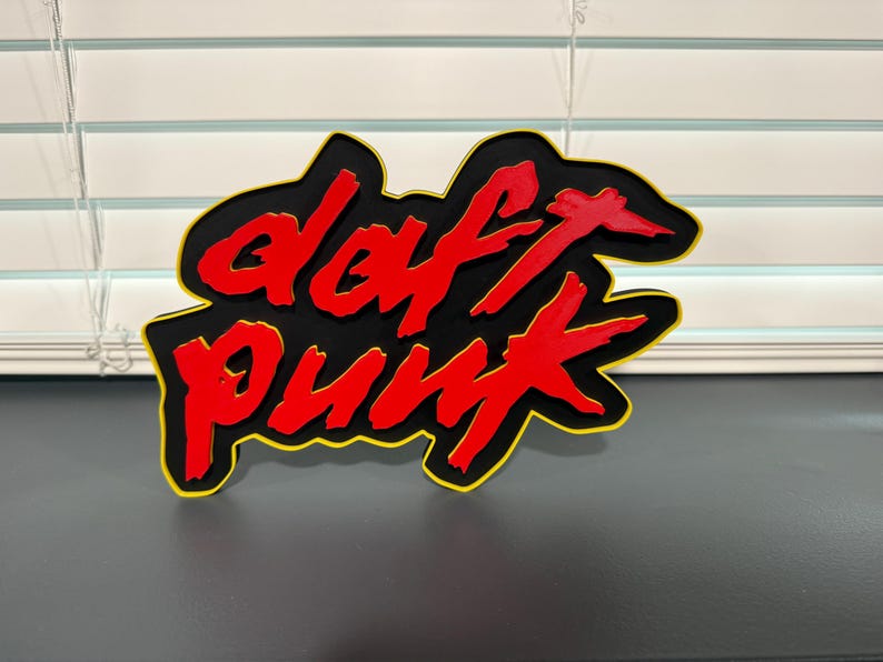 Daft Punk Fan Created Logo 3D Printed - Etsy