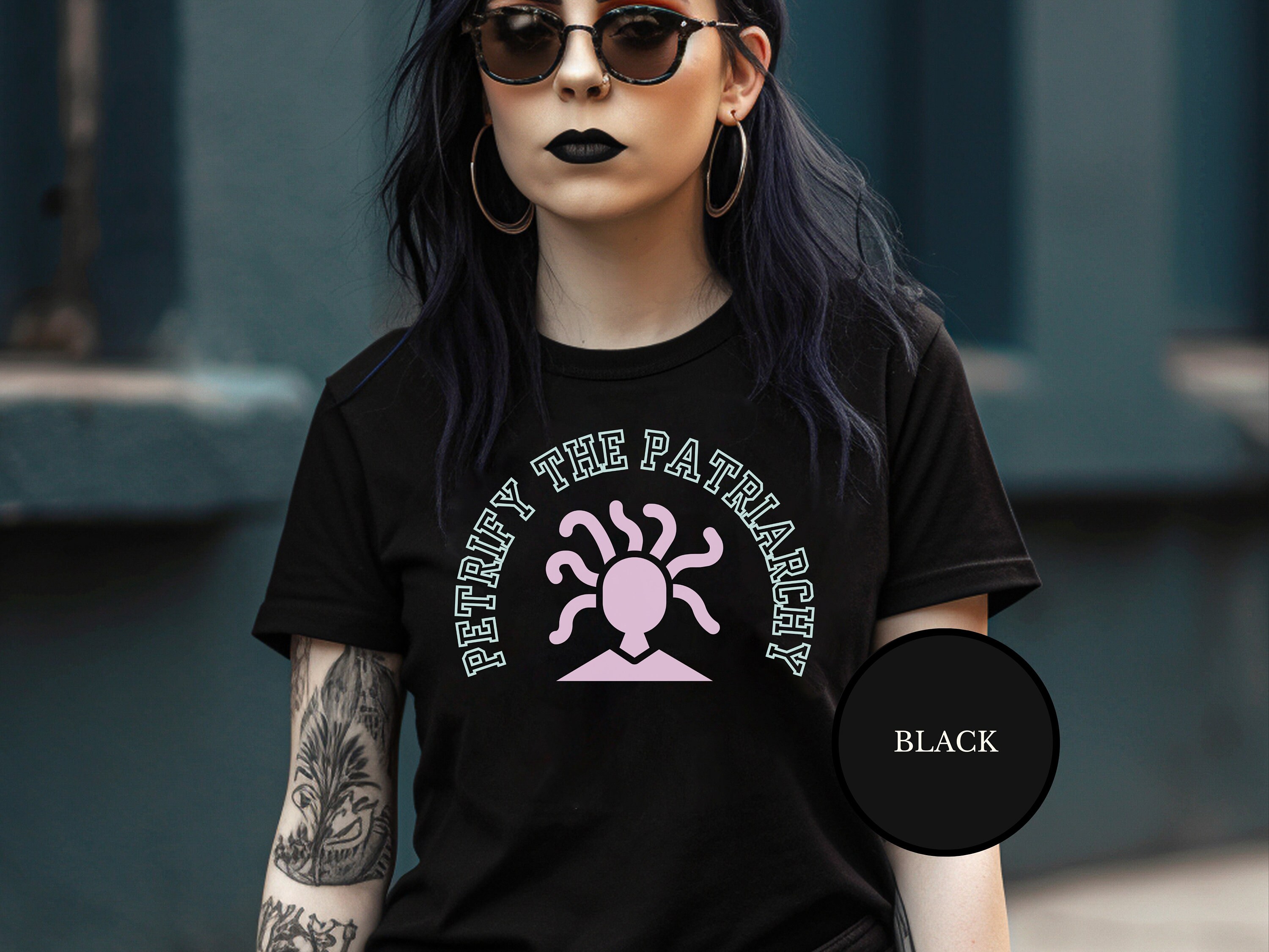 Petrify the Patriarchy Shirt, Medusa Tee, Pastel Goth Alternative ...