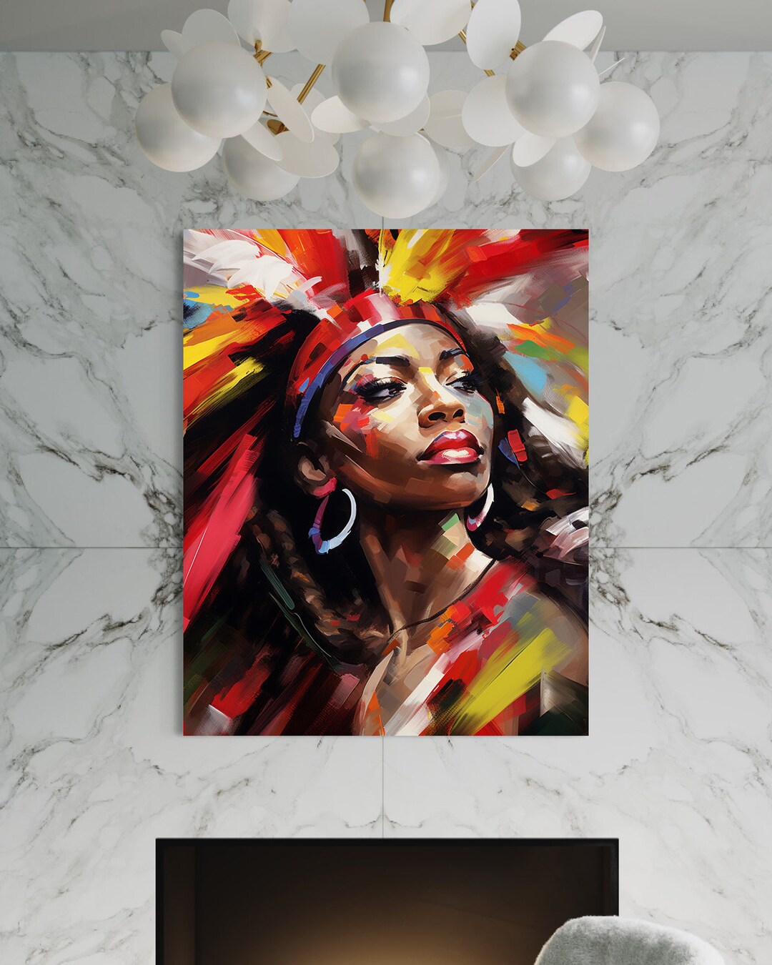 Vibrant Trinidad Art Carnival Costume Caribbean Digital Wall Scene ...