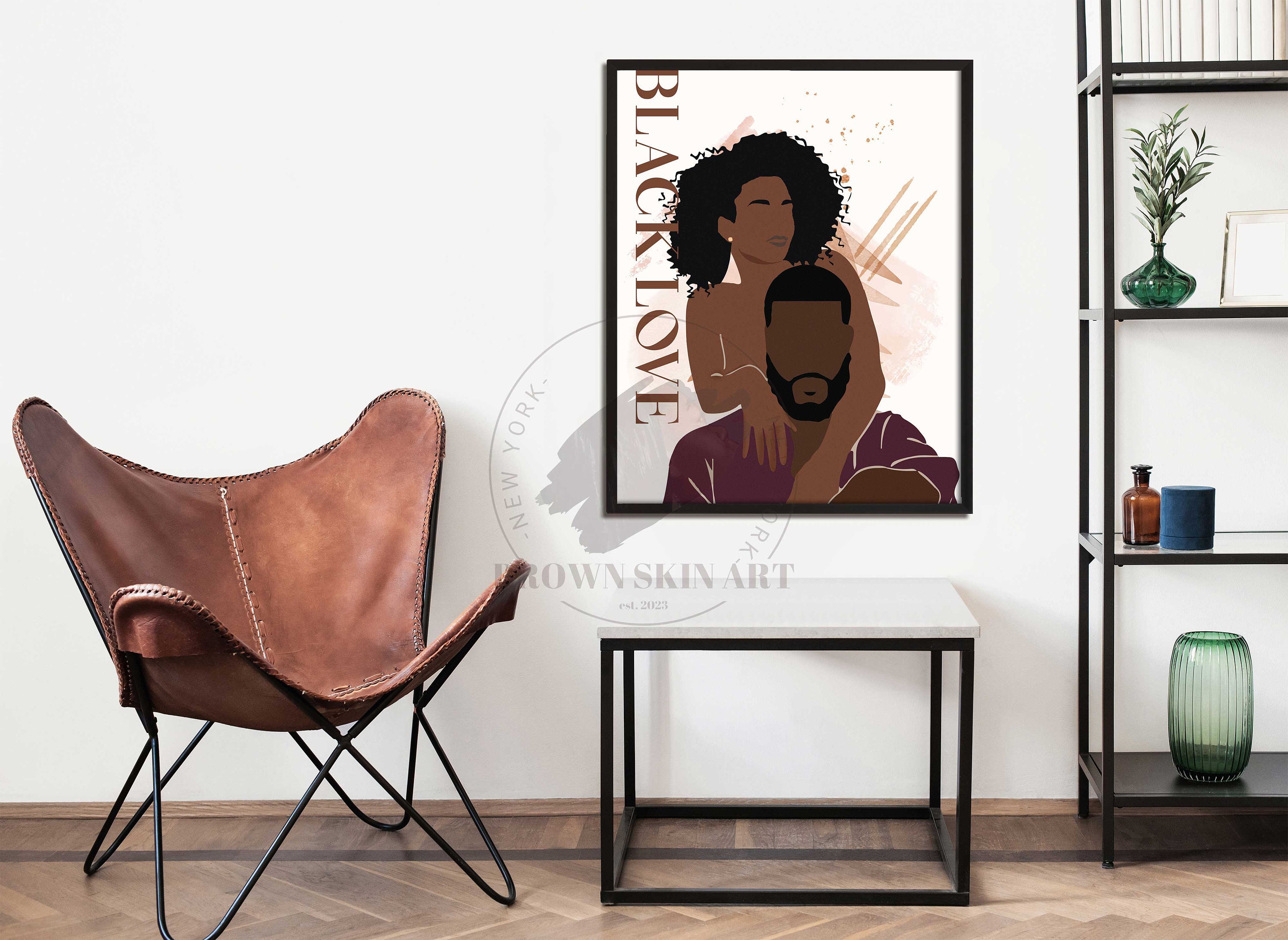 Abstract Wall Art Printable Black Owned African American Design Modern ...