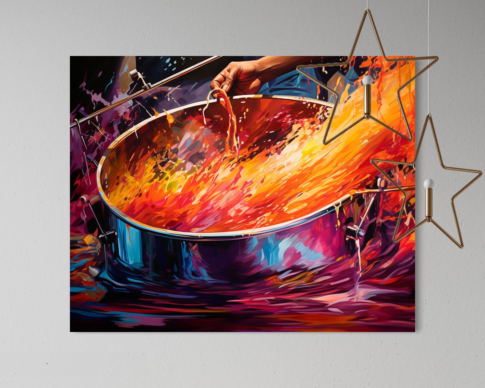 Printable Art Gift for Him Caribbean Carnival Costume Steel Pan ...