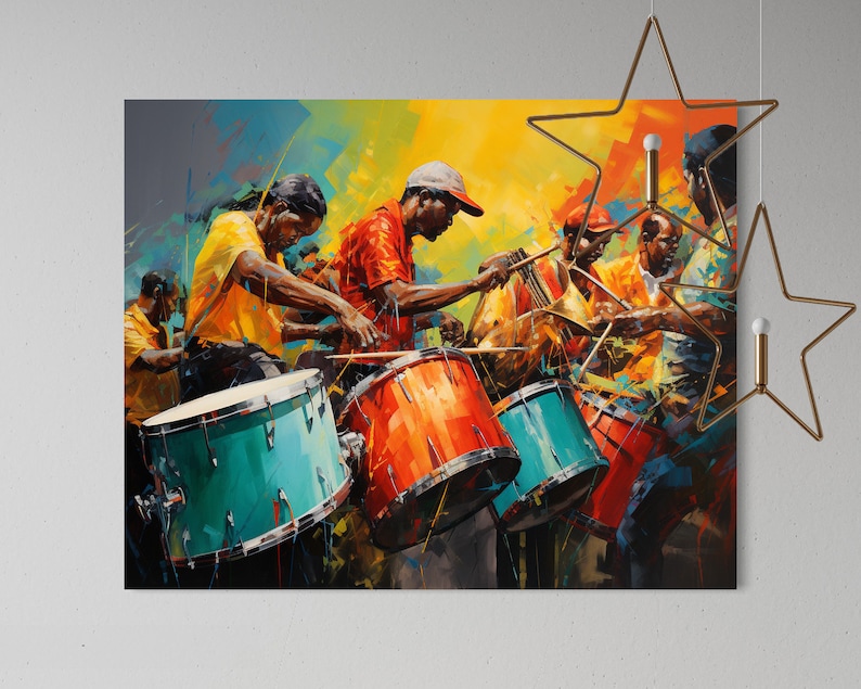 Carnival Costume Caribbean Set Steel Drum Art Trinidad Carnival Party ...