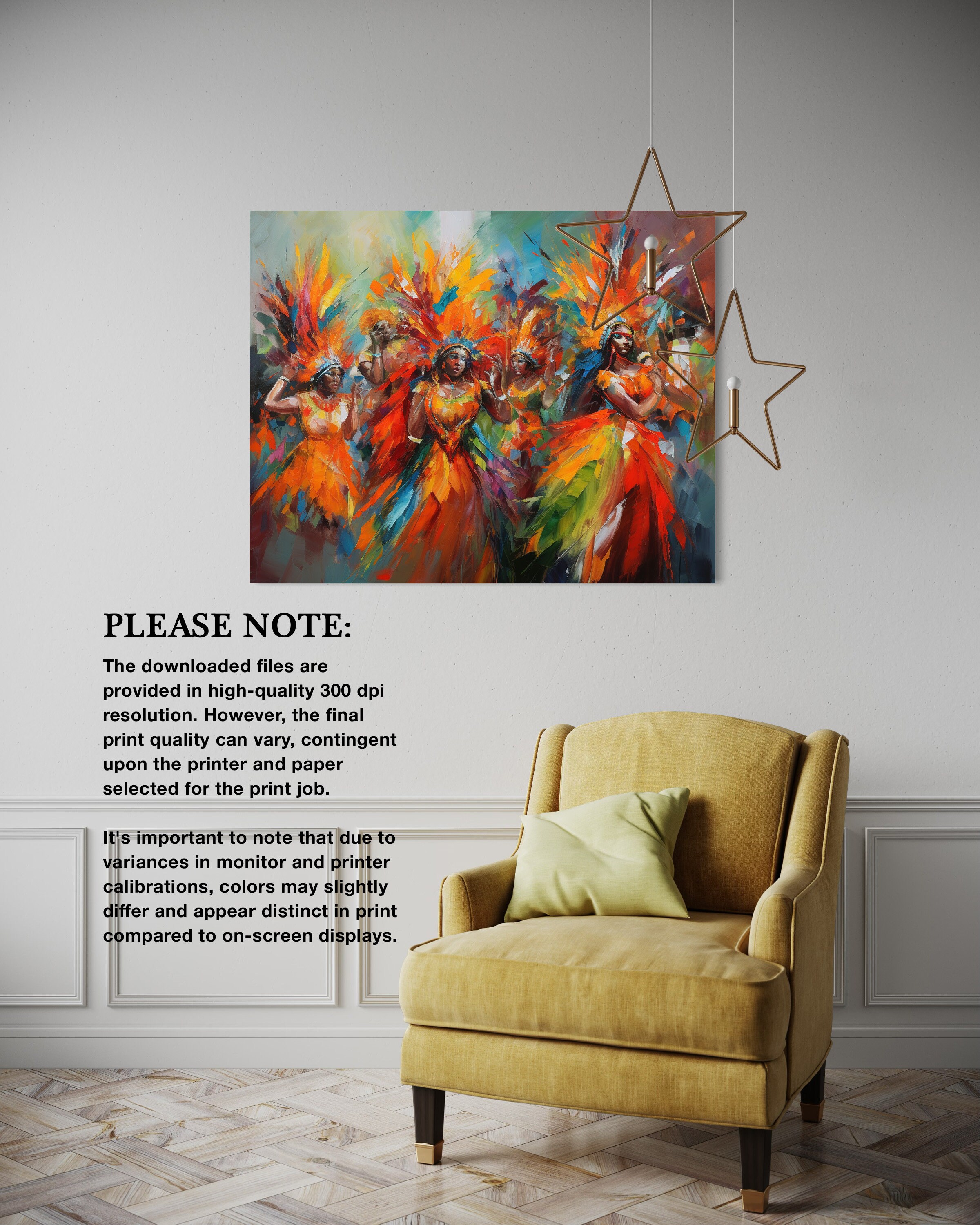 Trinidad Carnival Scene Vibrant Wall Art Digital Caribbean Costume ...