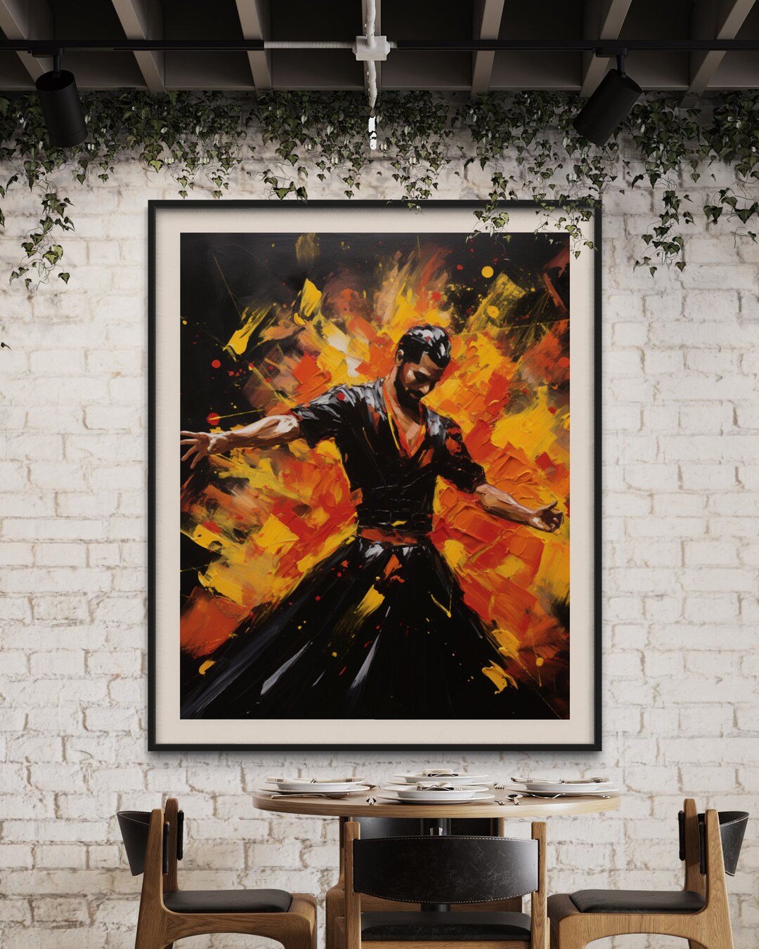 Energetic Male Flamenco Dancer Print Spanish Dance Art Digital Wall ...