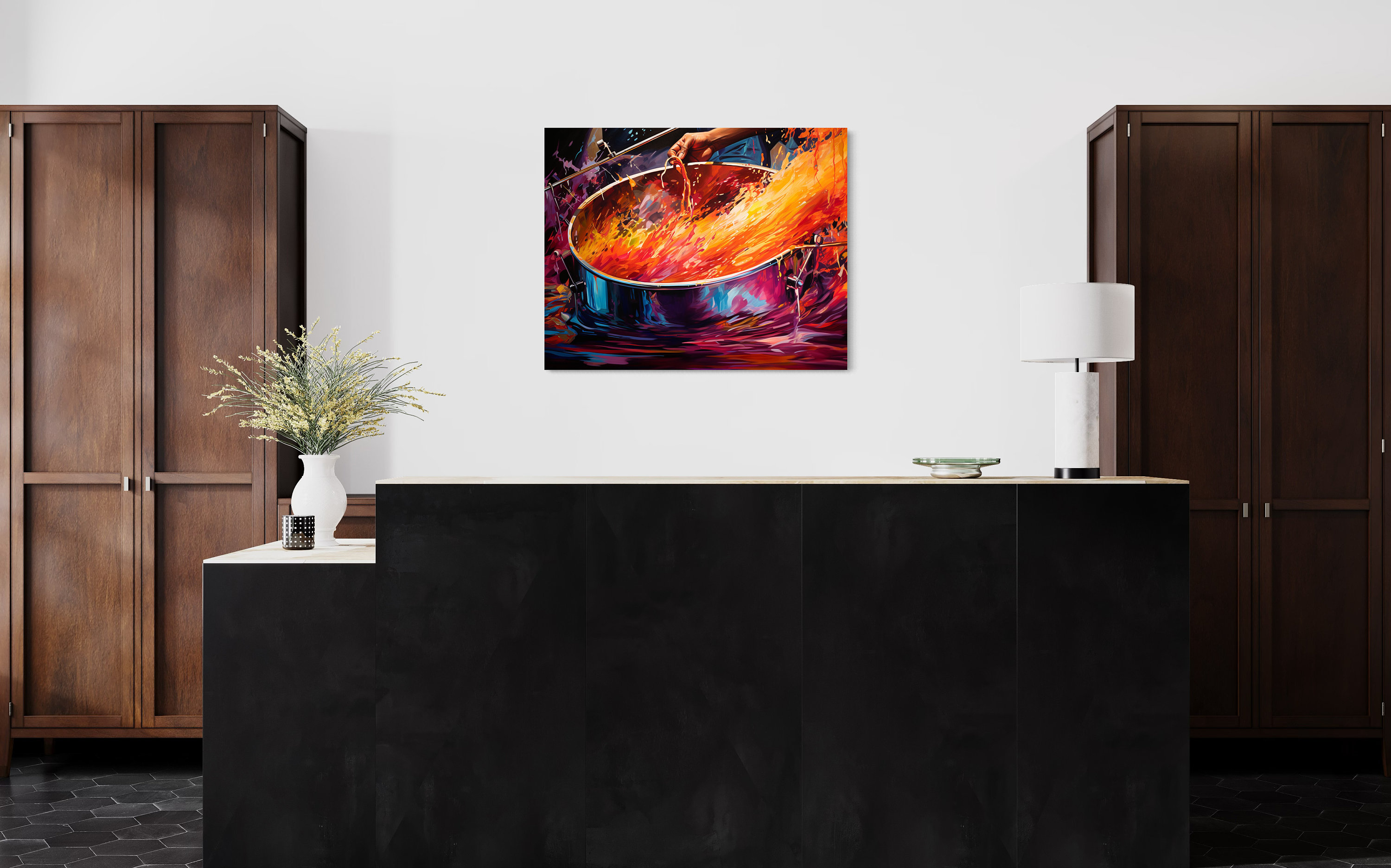 Printable Art Gift for Him Caribbean Carnival Costume Steel Pan ...