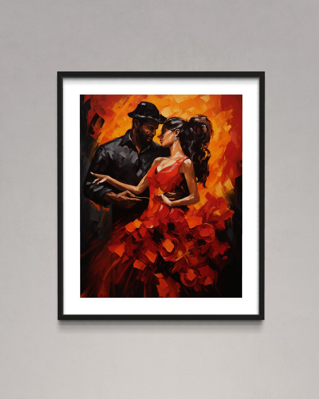 Spanish Flamenco Couple Elegance Print Dance Art Digital Download ...