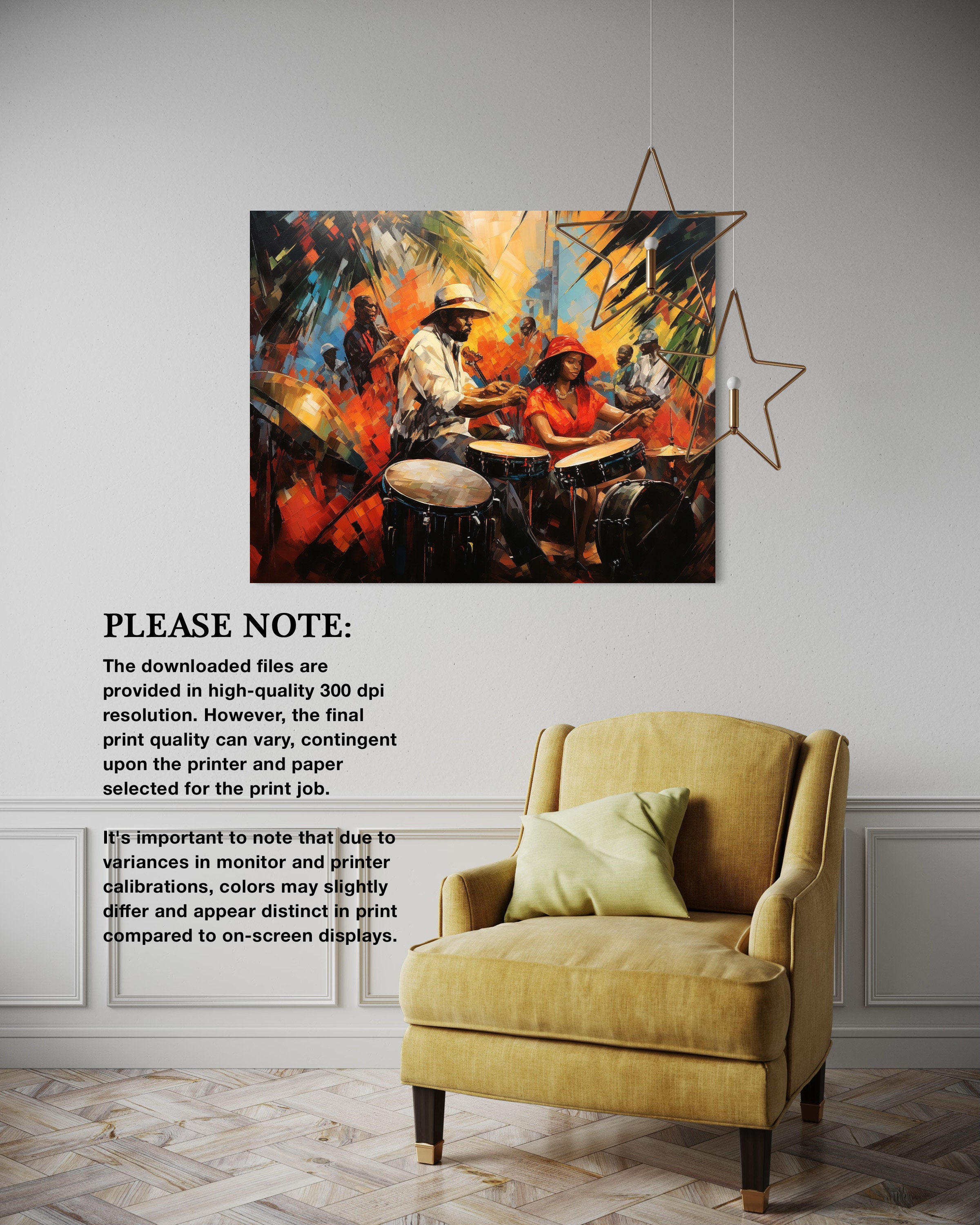 Trinidad Art Steelpan Caribbean Carnival Party Digital Wall Art Vibrant ...