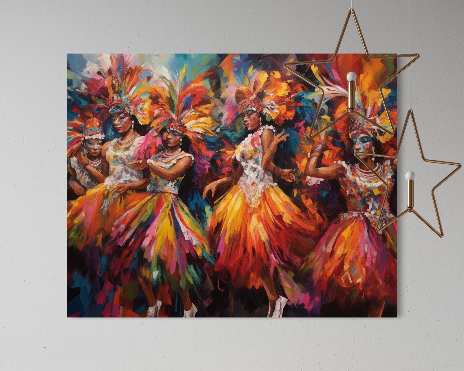Caribbean Culture Wall Art Printable, Trinidad Carnival Decor, Colorful ...