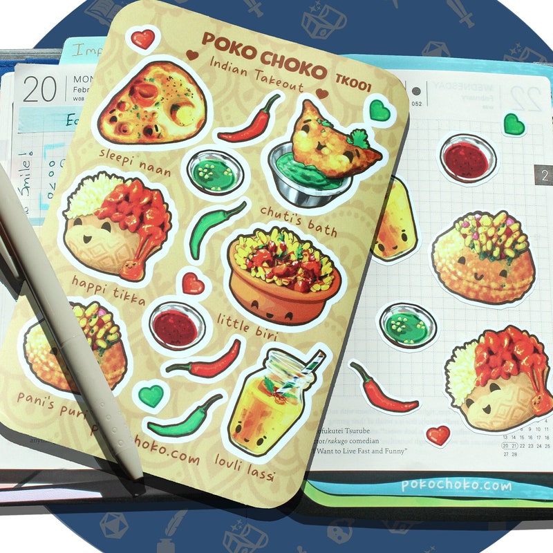 India Food Stickers - Etsy