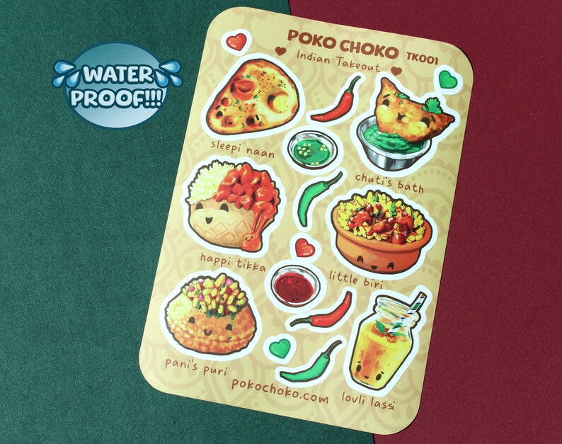 Indian Food Sticker, Cute Food Sticker, Take Out Sticker, Junk Food ...
