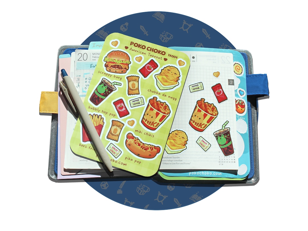 Cute Fast Food Stickers, Burger Sticker, Cute Fries Sticker, Junk Food ...