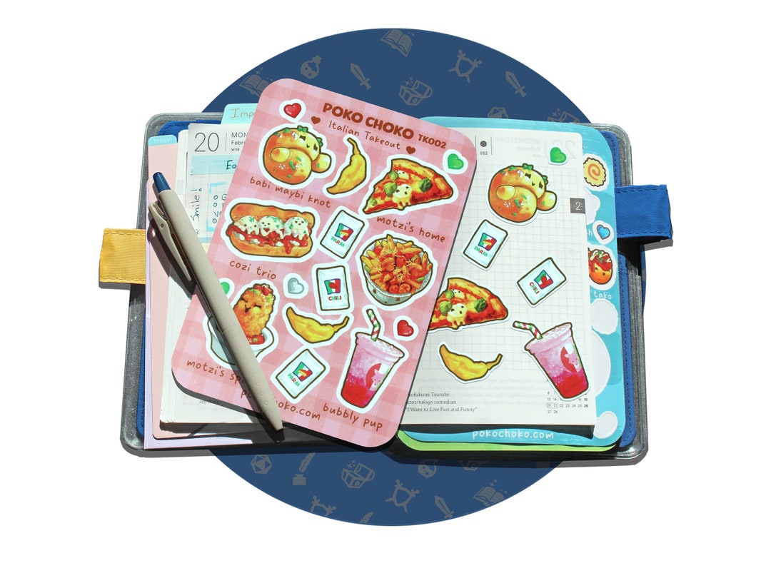 Cute Food Sticker, Pizza Sticker, Fast Food Sticker, Junk Food Sticker ...