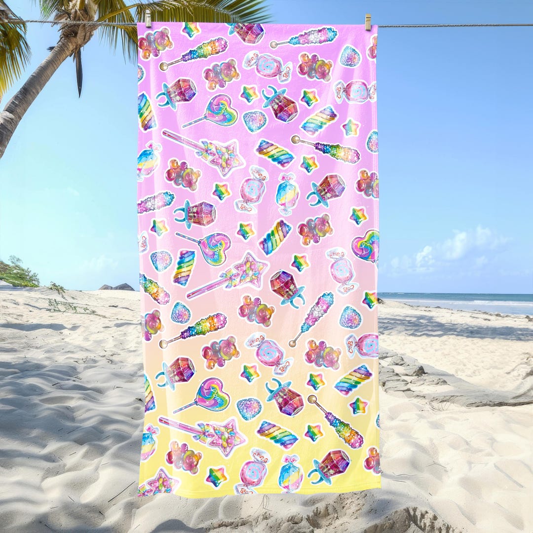 Colorful Summer Beach Towel, Pool Party Essential, Cute Gift for Teens ...