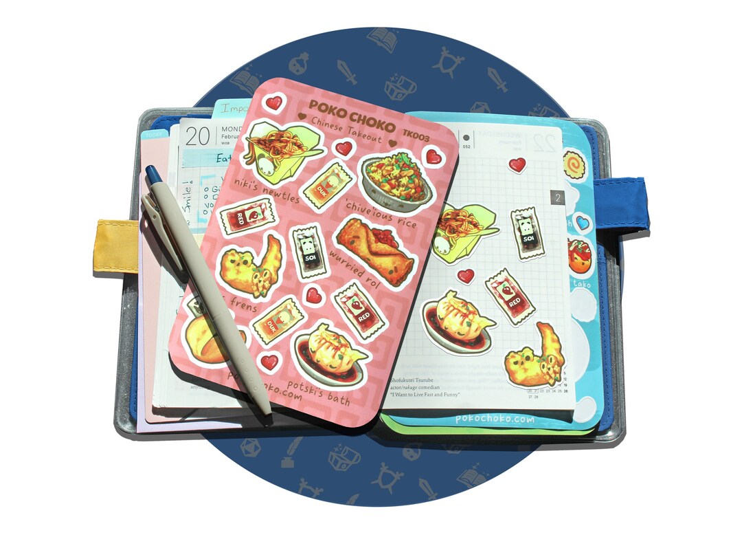 Cute Food Sticker, Funny Food Sticker, Dumpling Sticker, Take Out ...