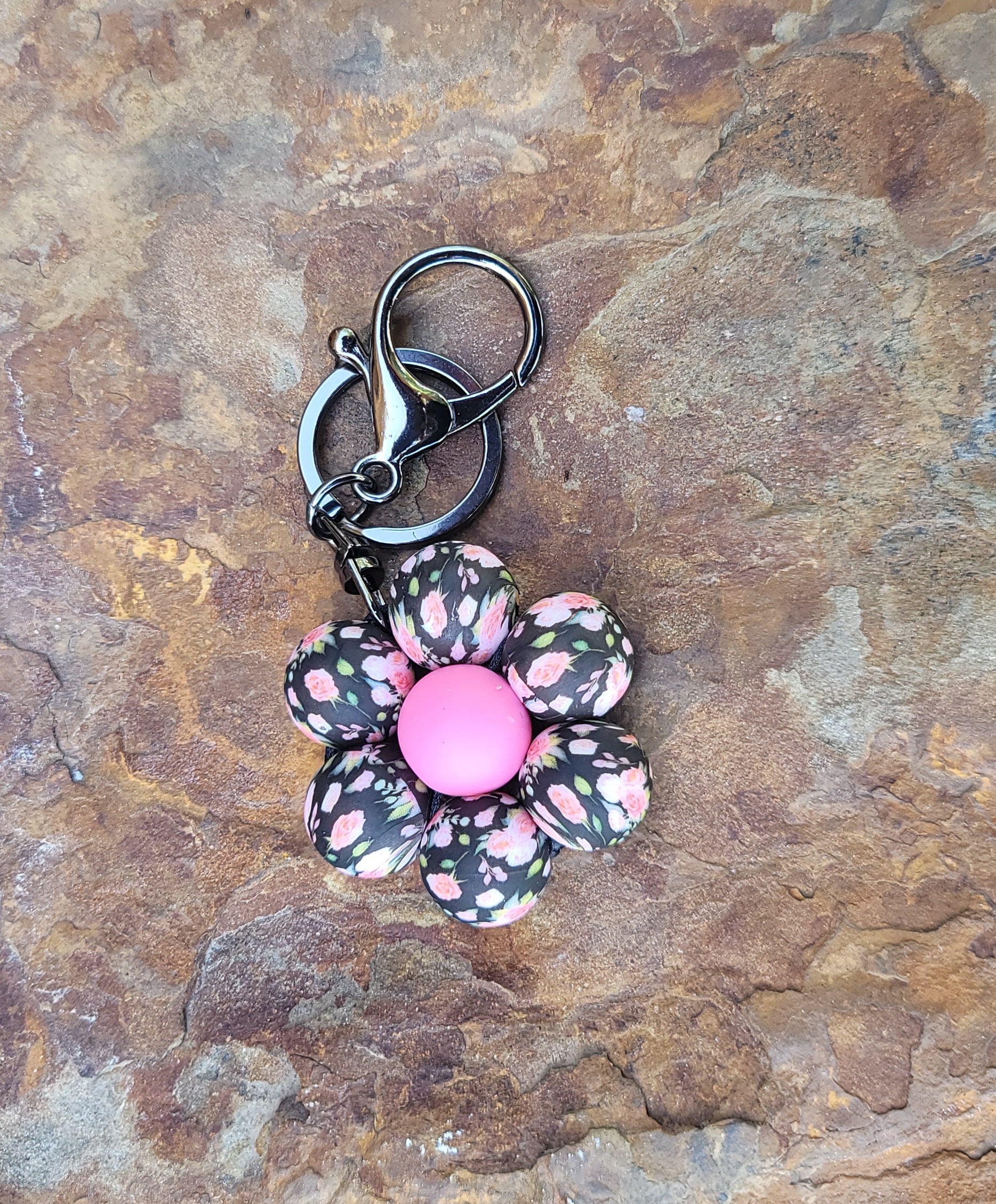 Flower Beaded Keychains - Etsy