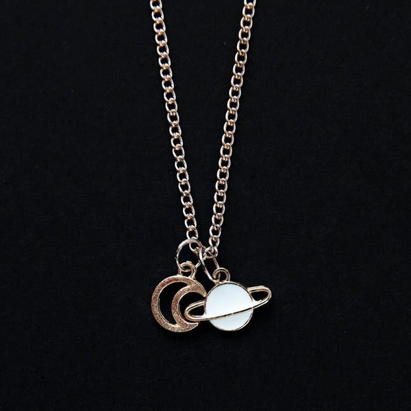 Saturn Necklace - Etsy