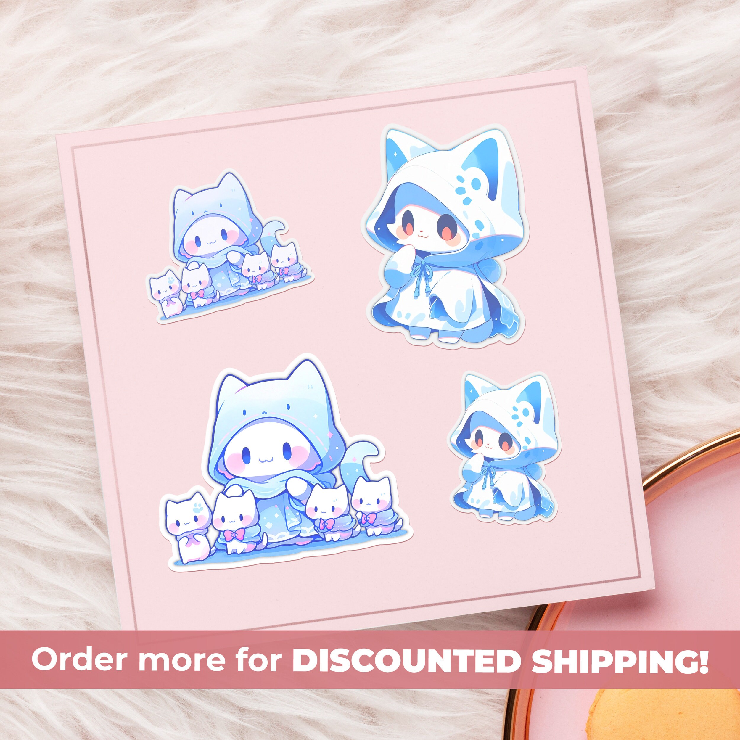 Cute Ghost Sticker, Cat Ghost, Ghost Sticker, Cute Cat Stickers, Cat ...