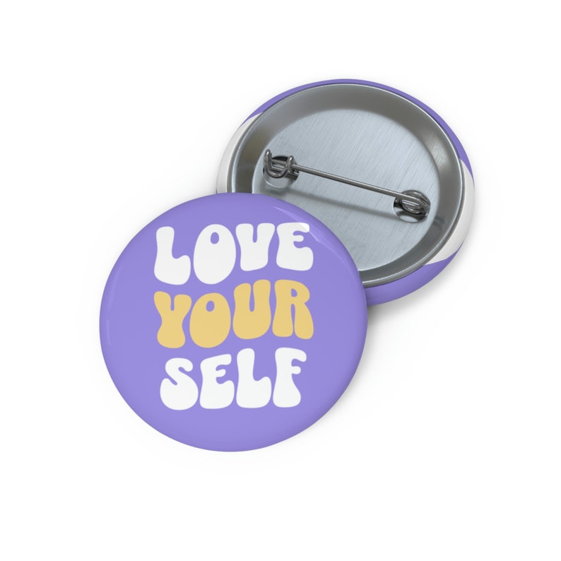 Preppy Pin Buttons Love Yourself Y2k Pins Danish Pastel Etsy
