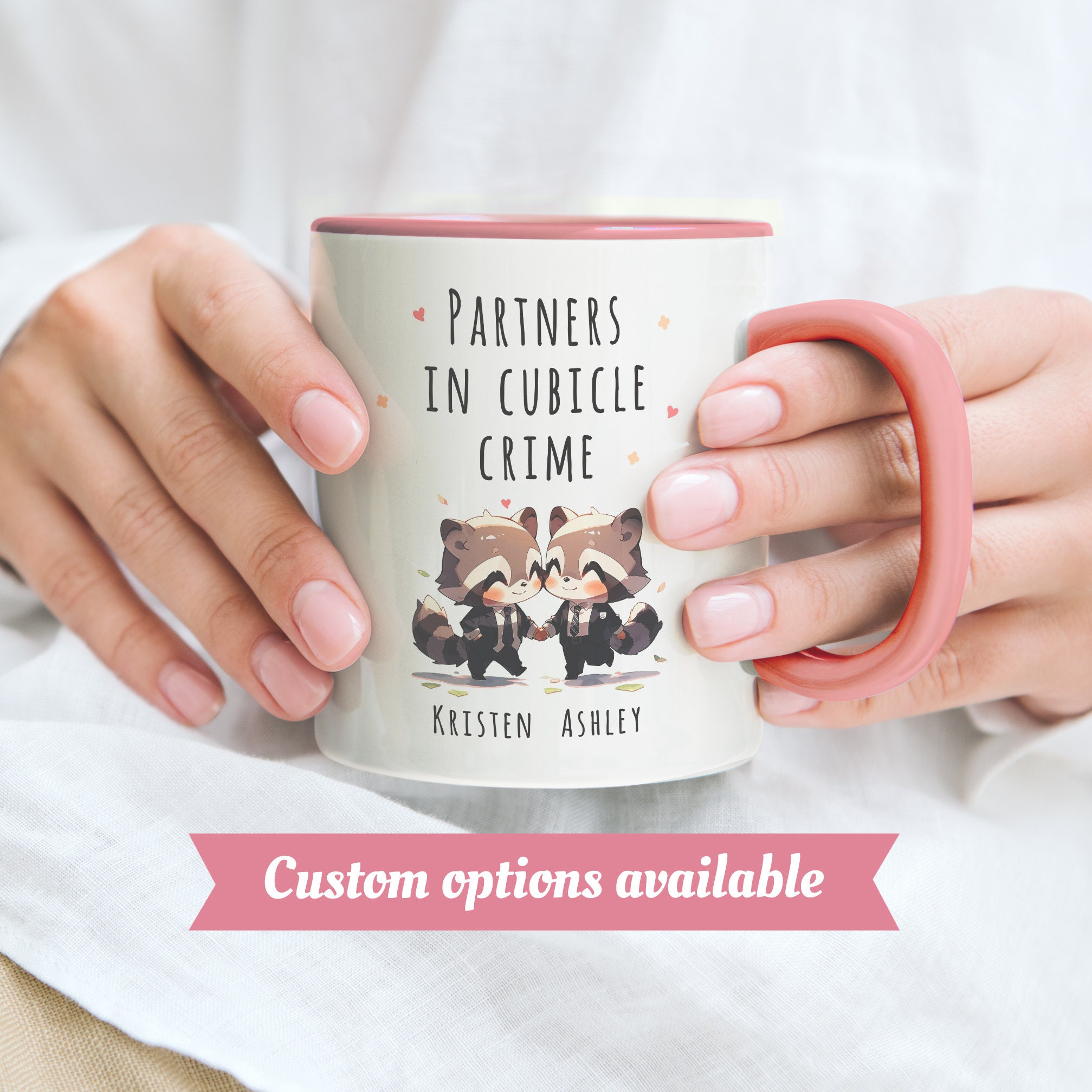 Work Friend Gift, Work Bestie Mug, Best Friends Mug, Raccoon Gifts ...