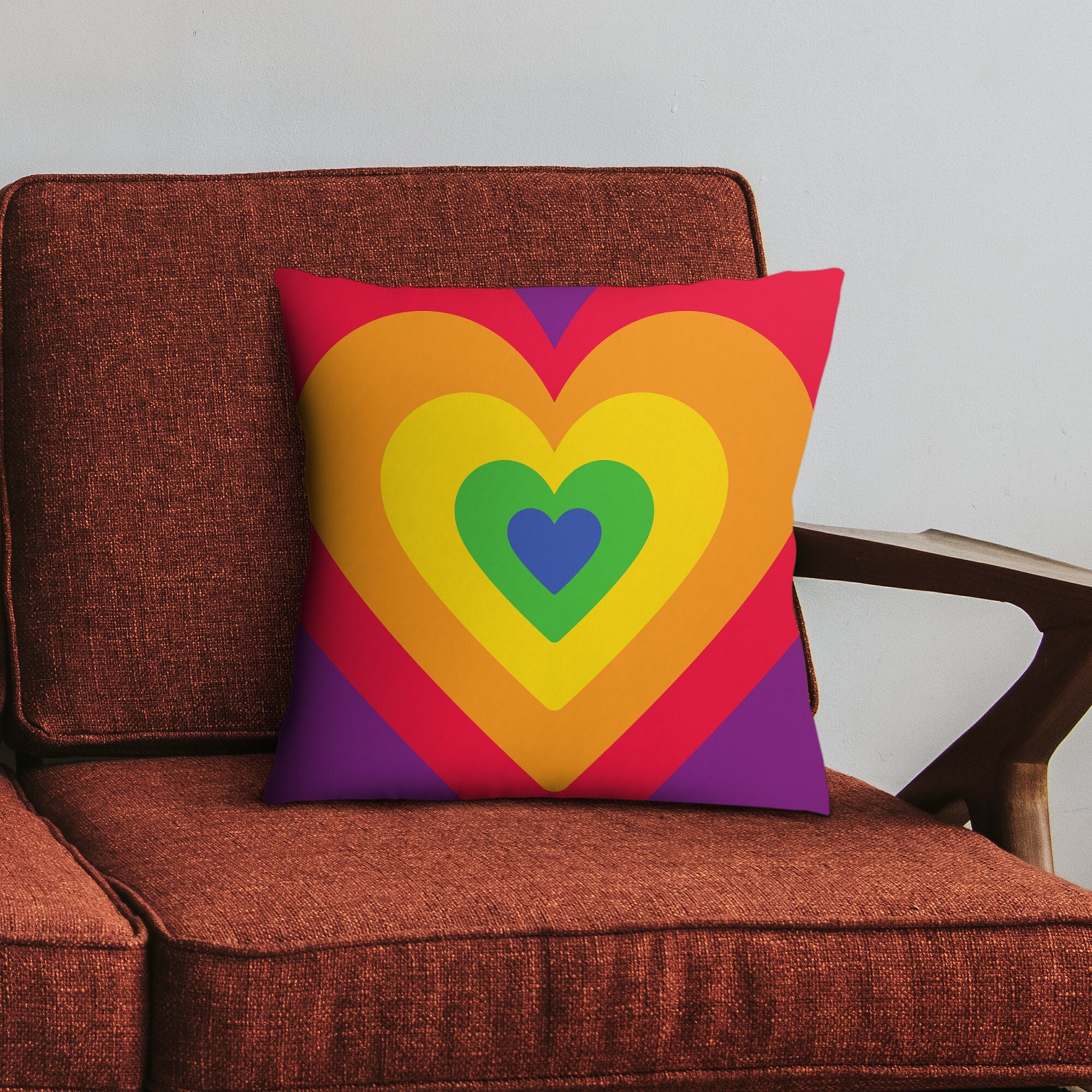 Preppy Lgbt Pillow, Gay Pillow, Gay Throw Pillow, Preppy Heart Pillow ...