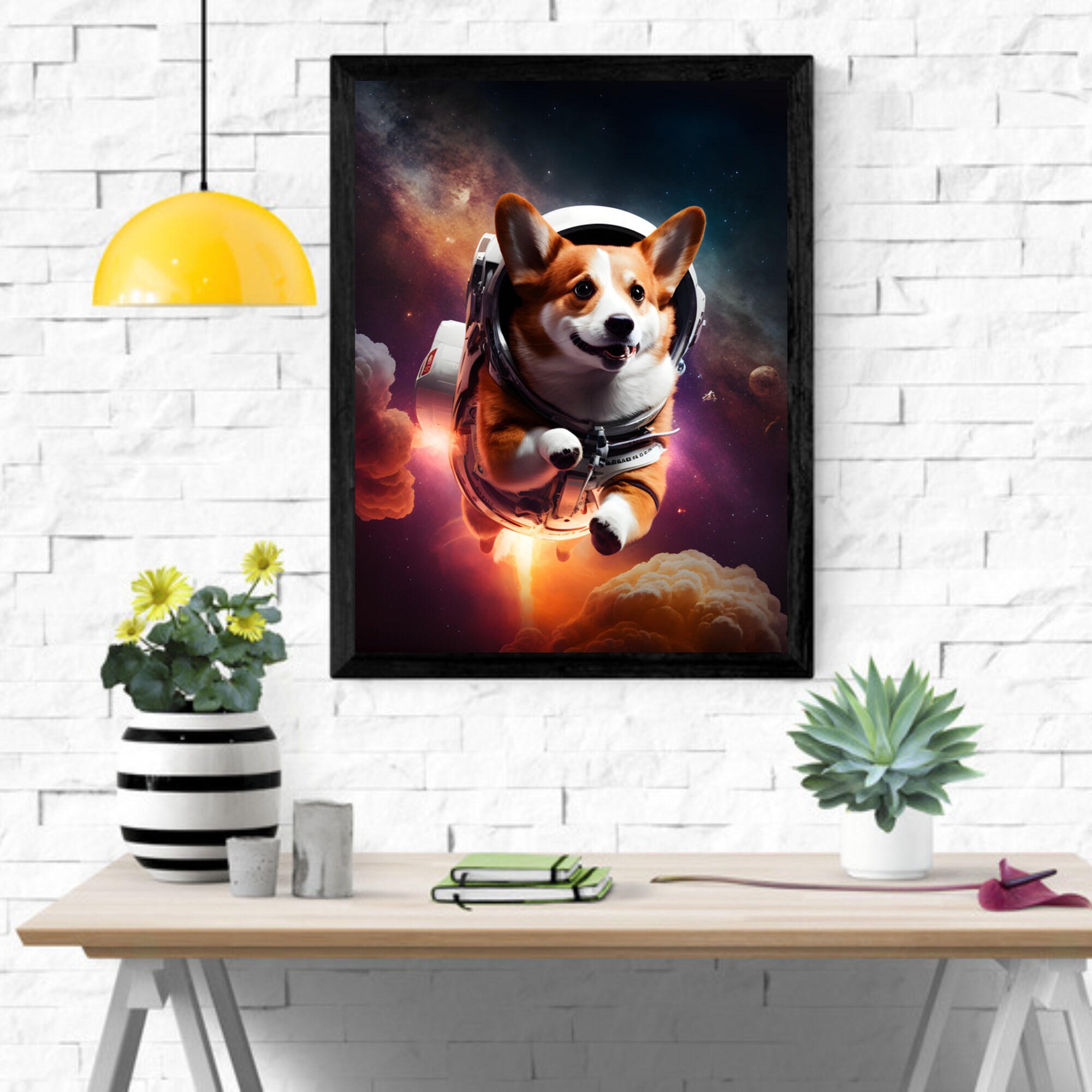 Space Astronaut Corgi Wall Art, Digital Art - Etsy