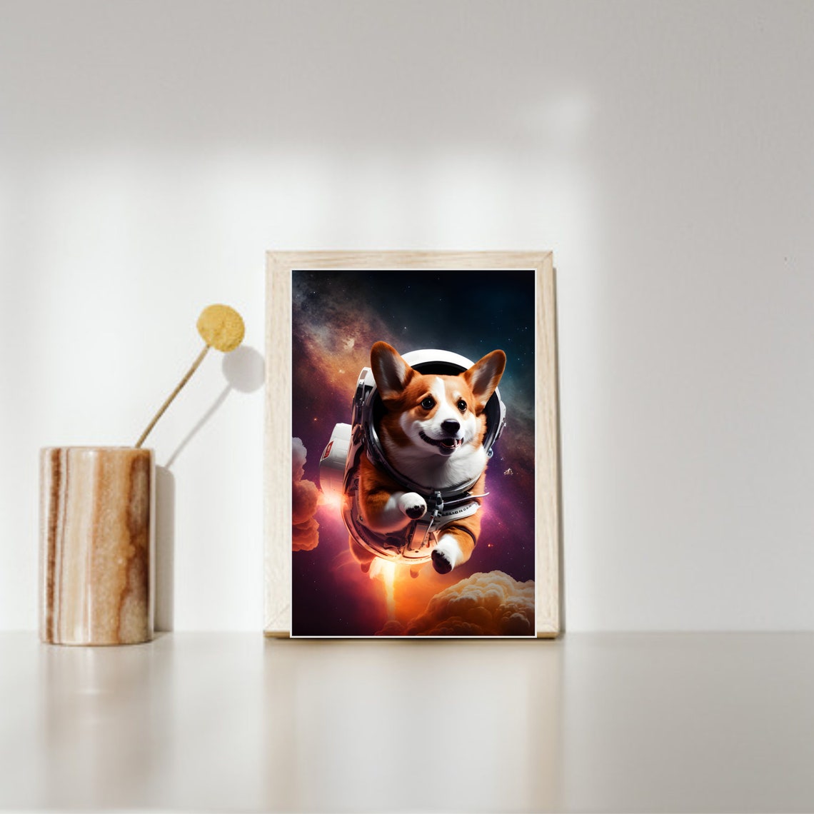 Space Astronaut Corgi Wall Art, Digital Art - Etsy