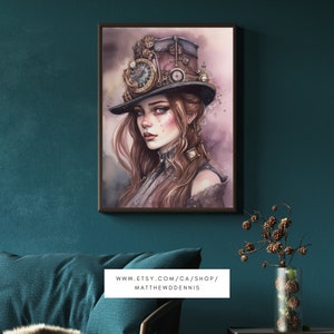 Vintage Steampunk Girl Digital Print - Etsy