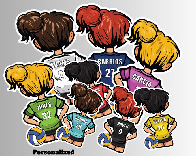 Personalized Cheerleader Stickers, Custom Decals, Girls Cheerleader ...