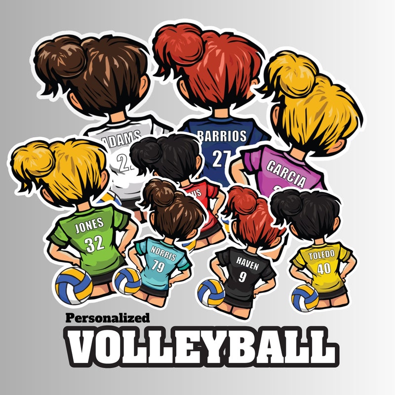 Volleyball Stickers - Etsy