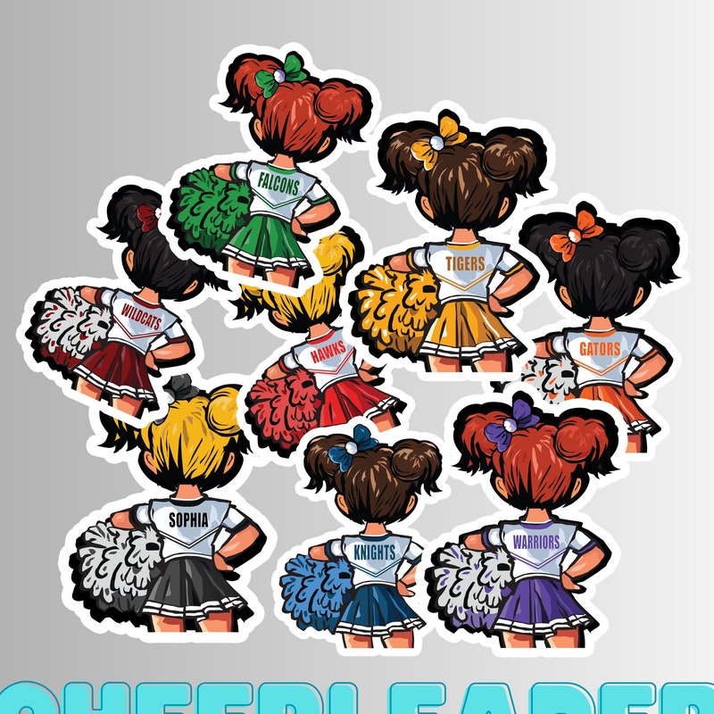 Cheerleader Decal - Etsy