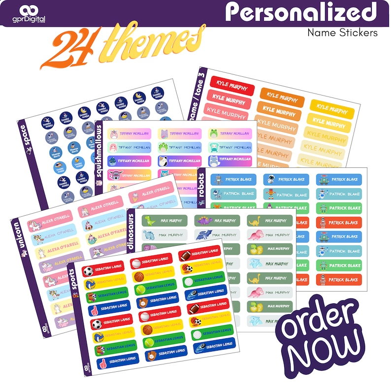 Personalized Kids Name Stickers, School Supply Labels - Etsy Australia