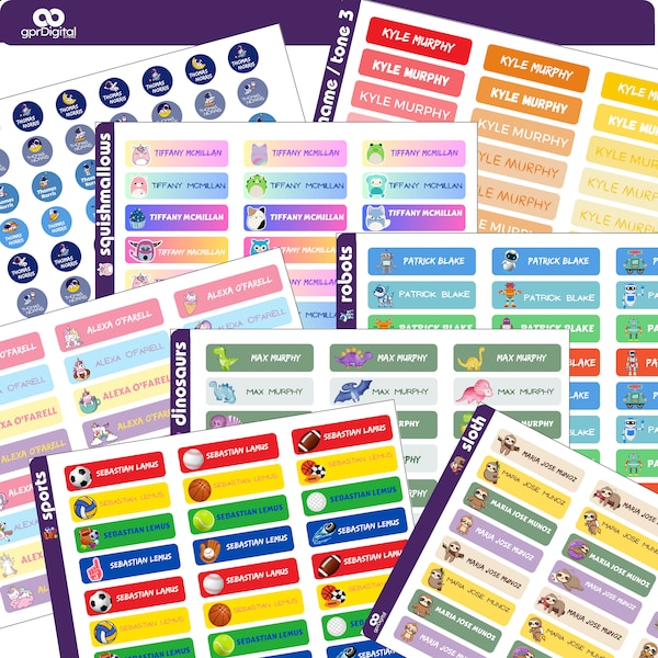 Personalized Name Label for Kids - Etsy