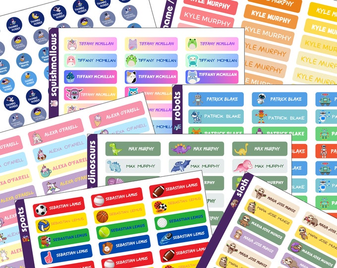 School Supply Labels Personalized Name Labels Kids Name Labels Name ...