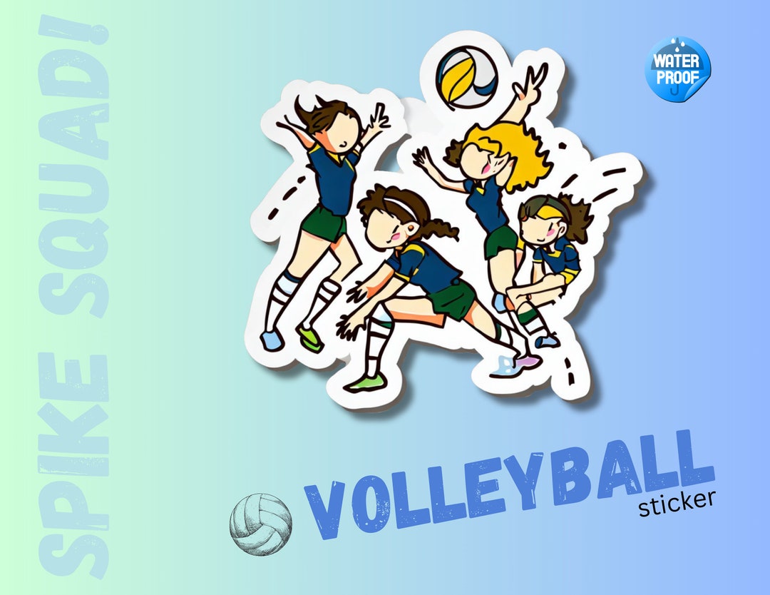 Volleyball Team Sticker, Girls, Water Resistant Vinyl Decal - Etsy