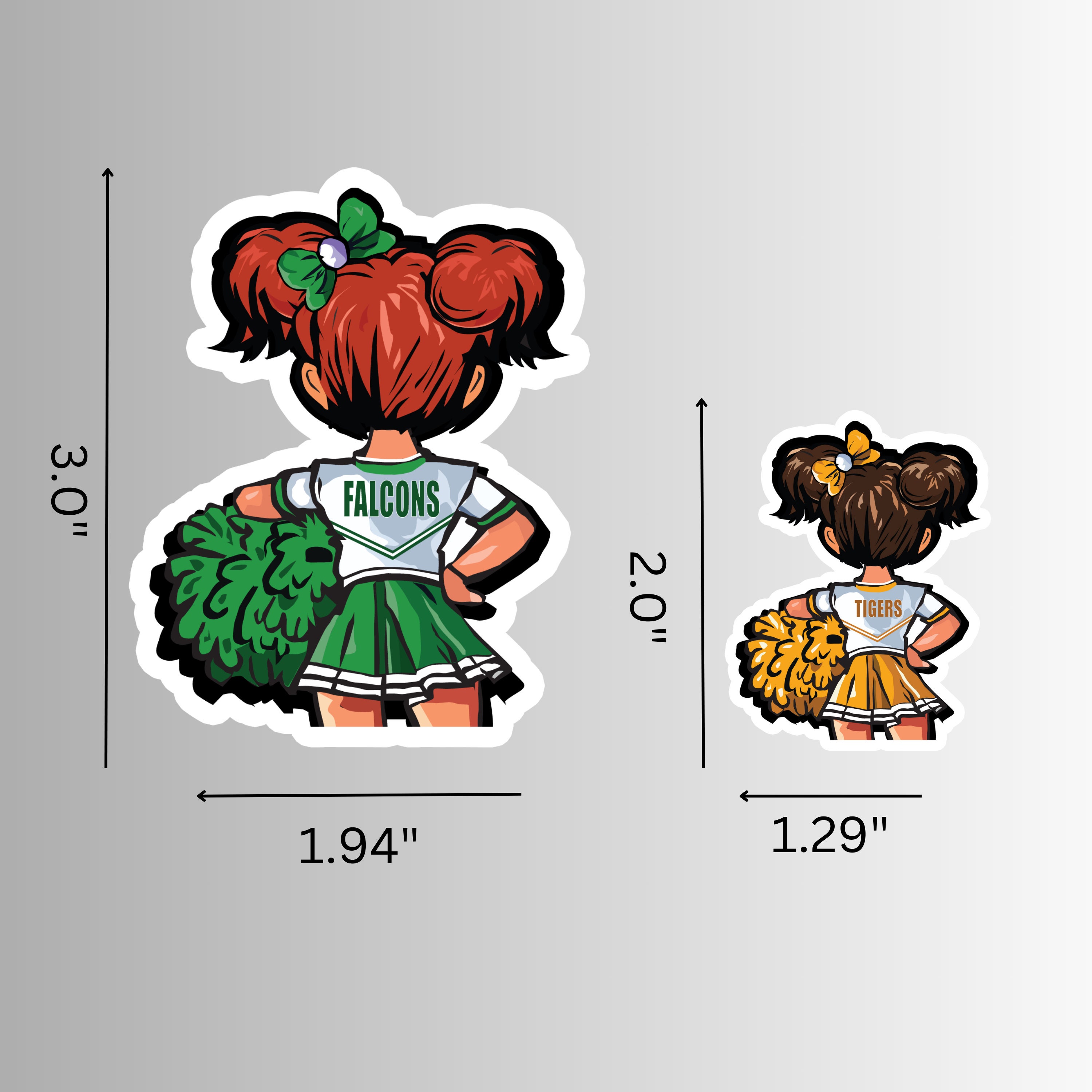 Personalized Cheerleader Stickers Custom Decals Girls - Etsy