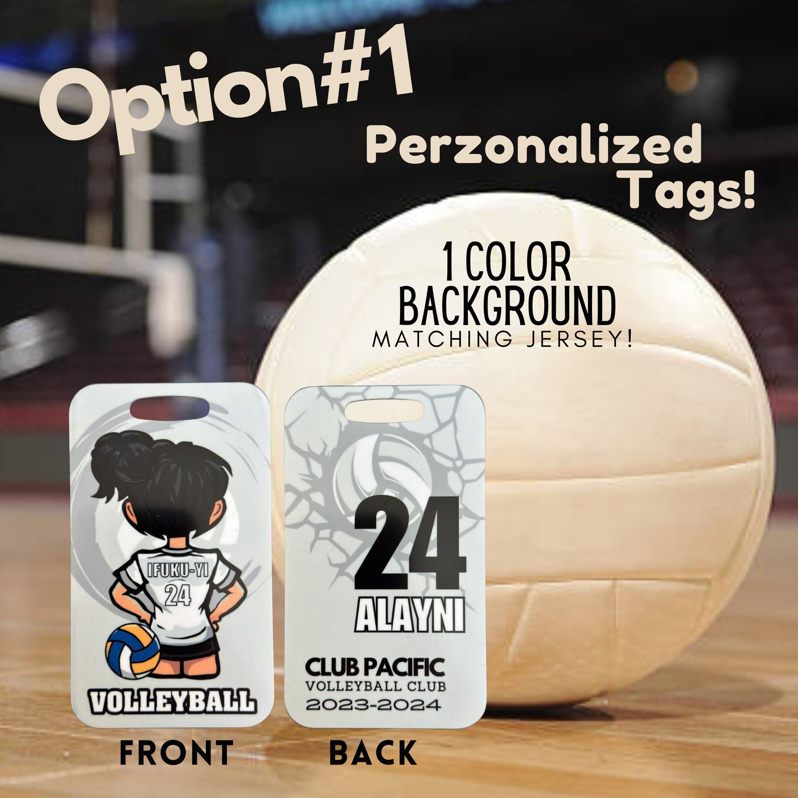 Sport Team Bag Tag, Personalized Volleyball Team Tag, Backpack Tags ...