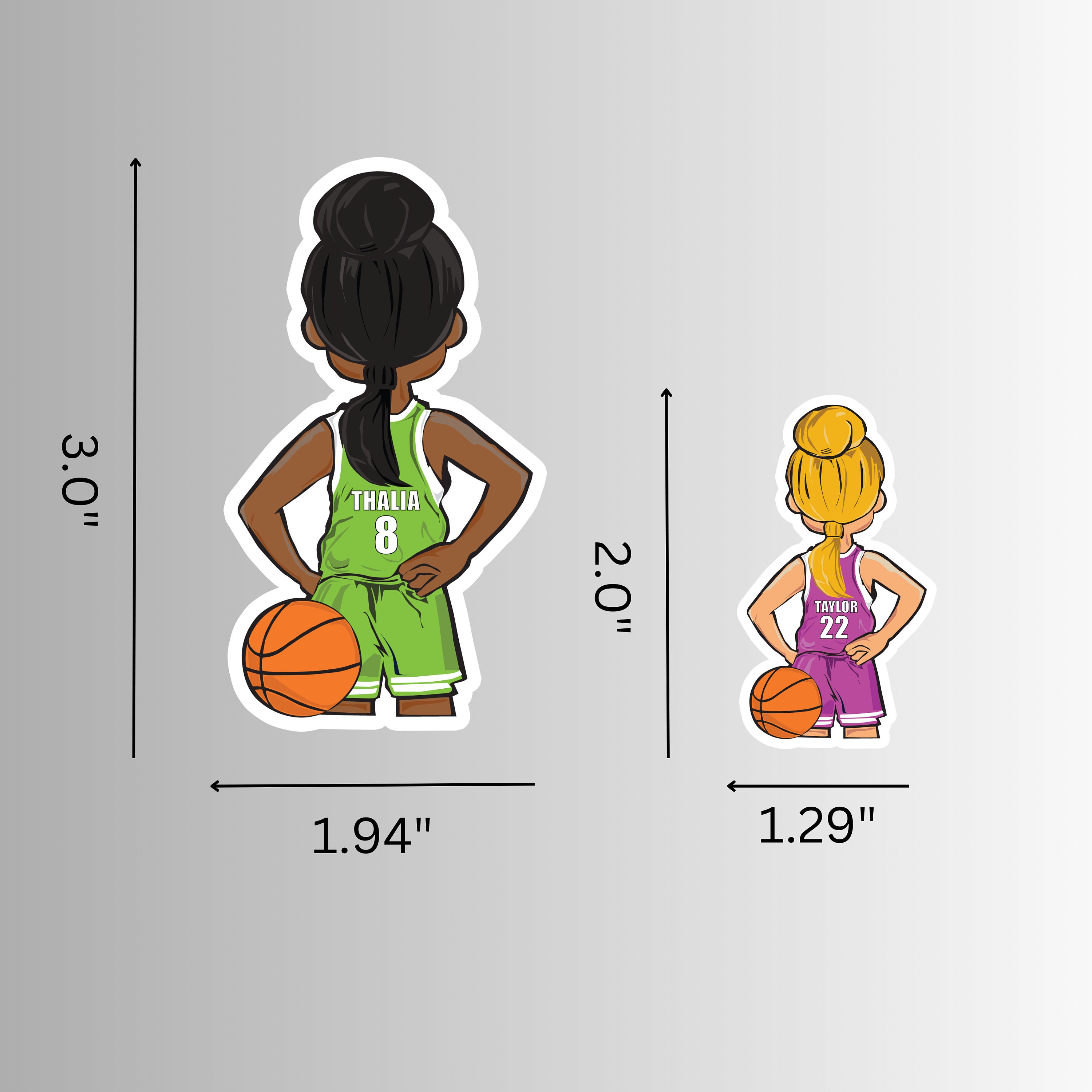 Girl Basketball, Personalized Basketball Stickers, Custom Decals ...