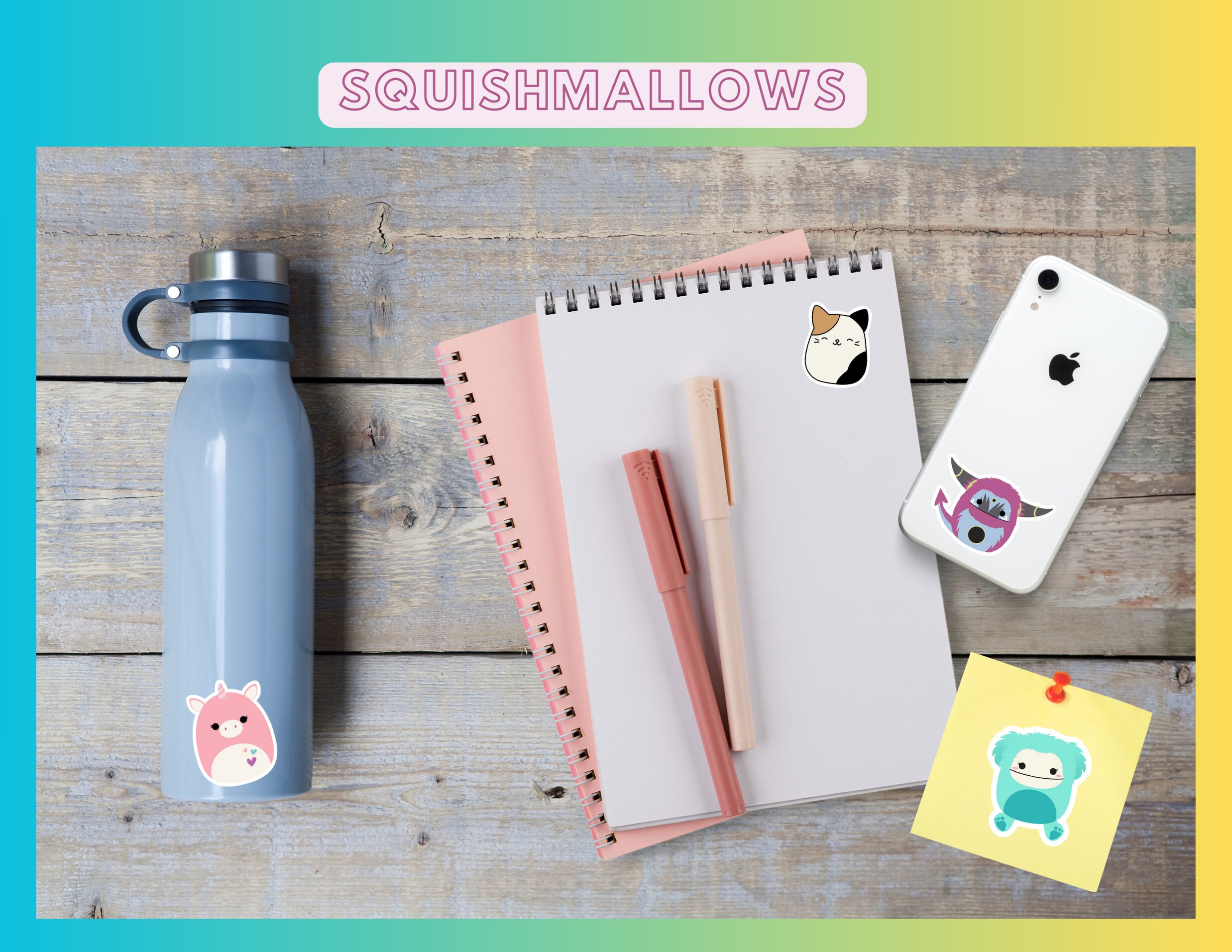 Squishmallows Stickers, Set of Squishmallow Stickers, Cute Stickers ...