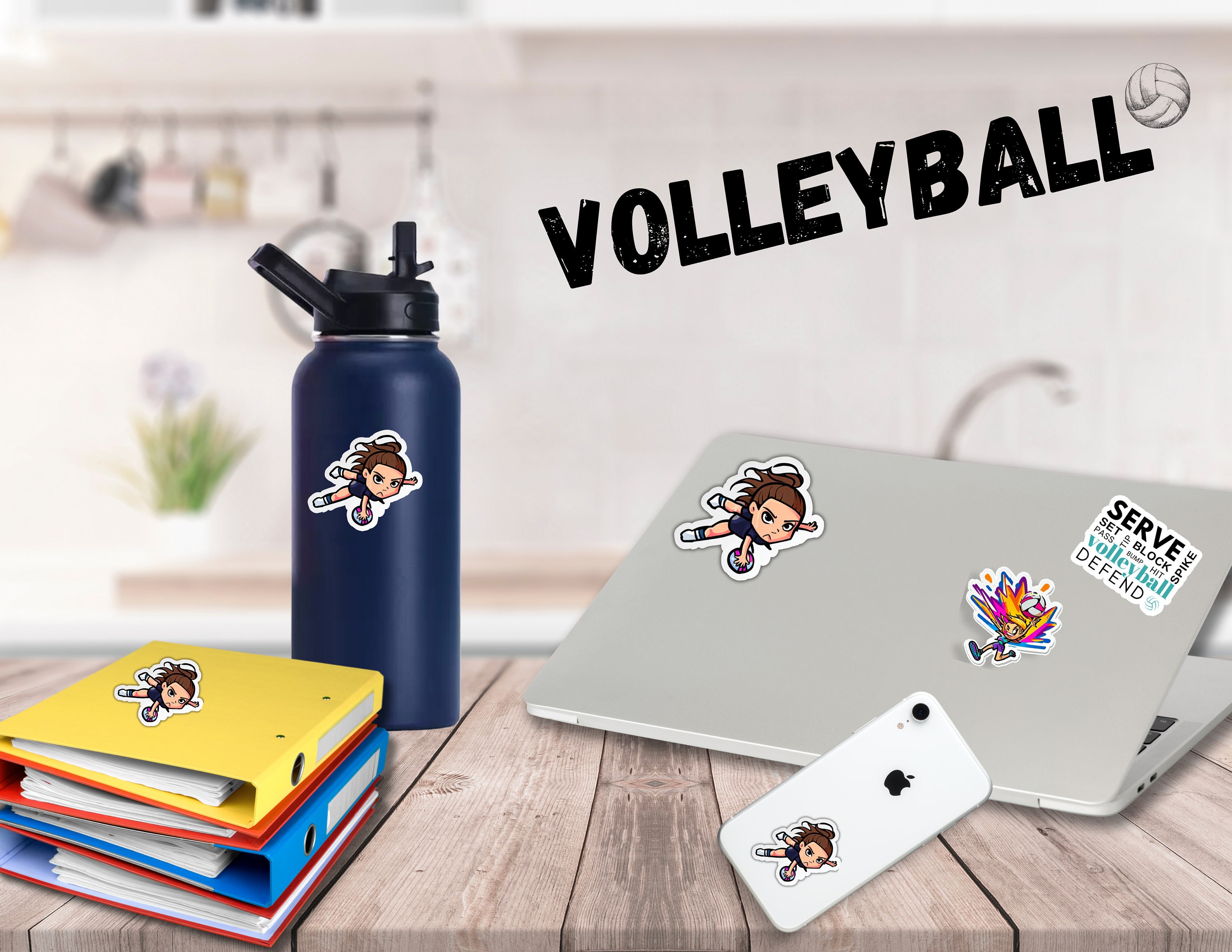Volleyball Libero Sticker, Water Resistant Decal - Etsy