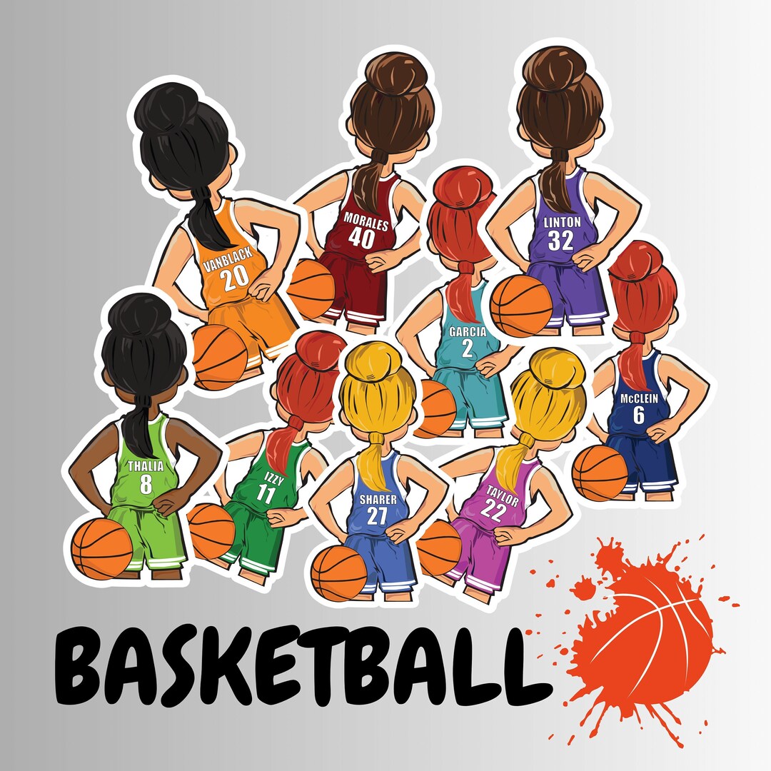 Girl Basketball, Personalized Basketball Stickers, Custom Decals ...