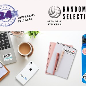 Volleyball Phrase Stickers, Water Resistant Vinyl Decals, Laptop Decals ...