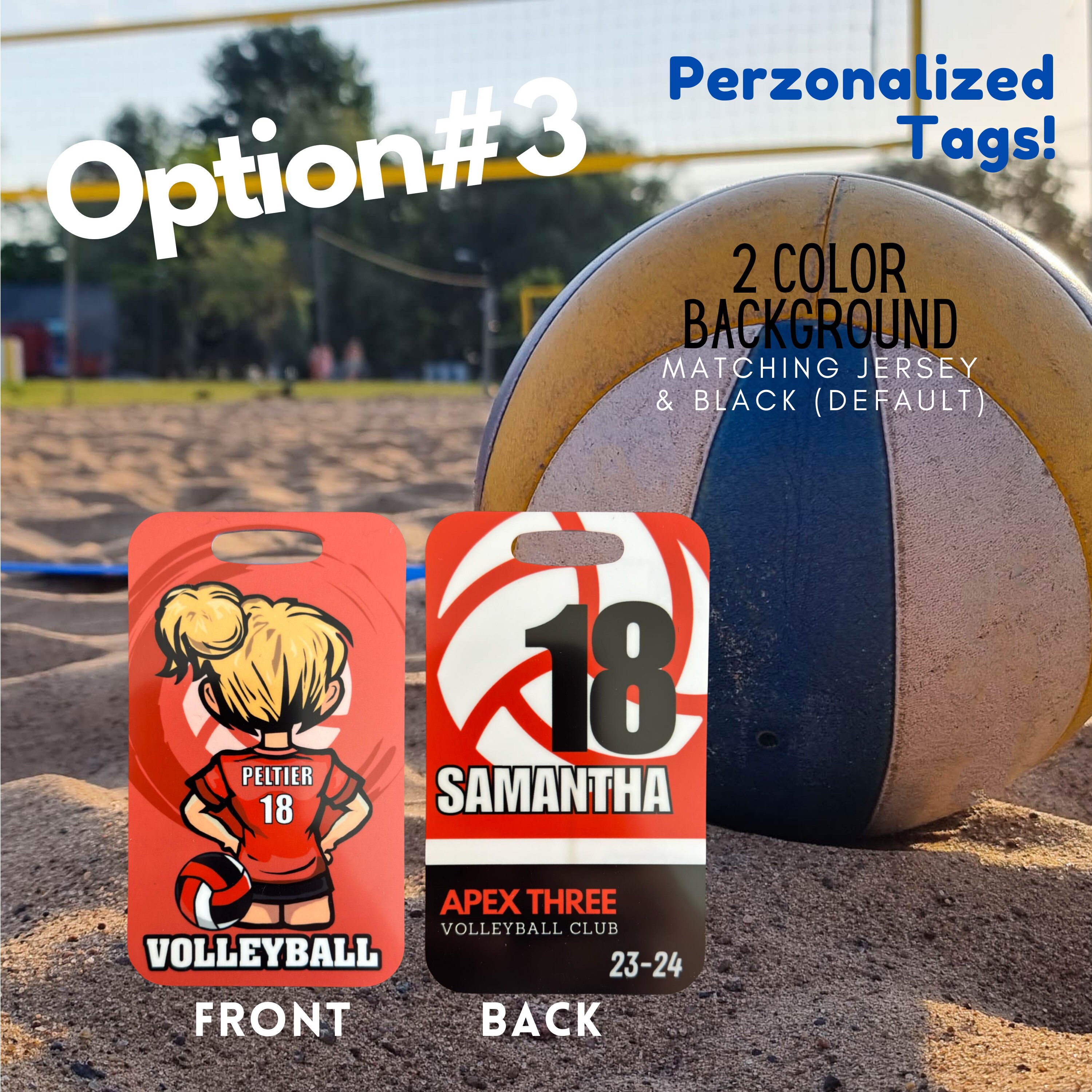 Sport Team Bag Tag, Personalized Volleyball Team Tag, Backpack Tags ...