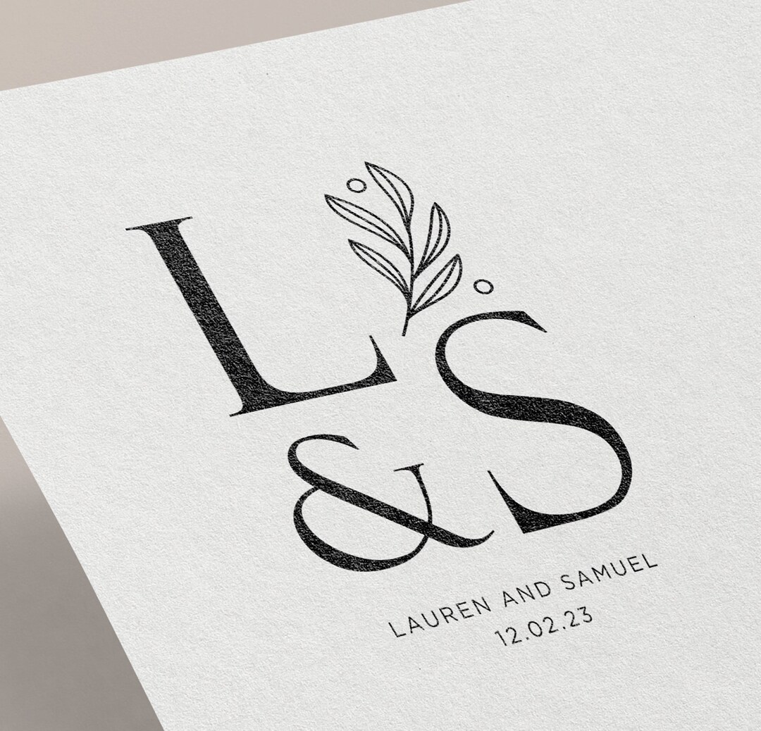Modern Wedding Logo, Wedding Couple Logo, Elegant Wedding Design ...
